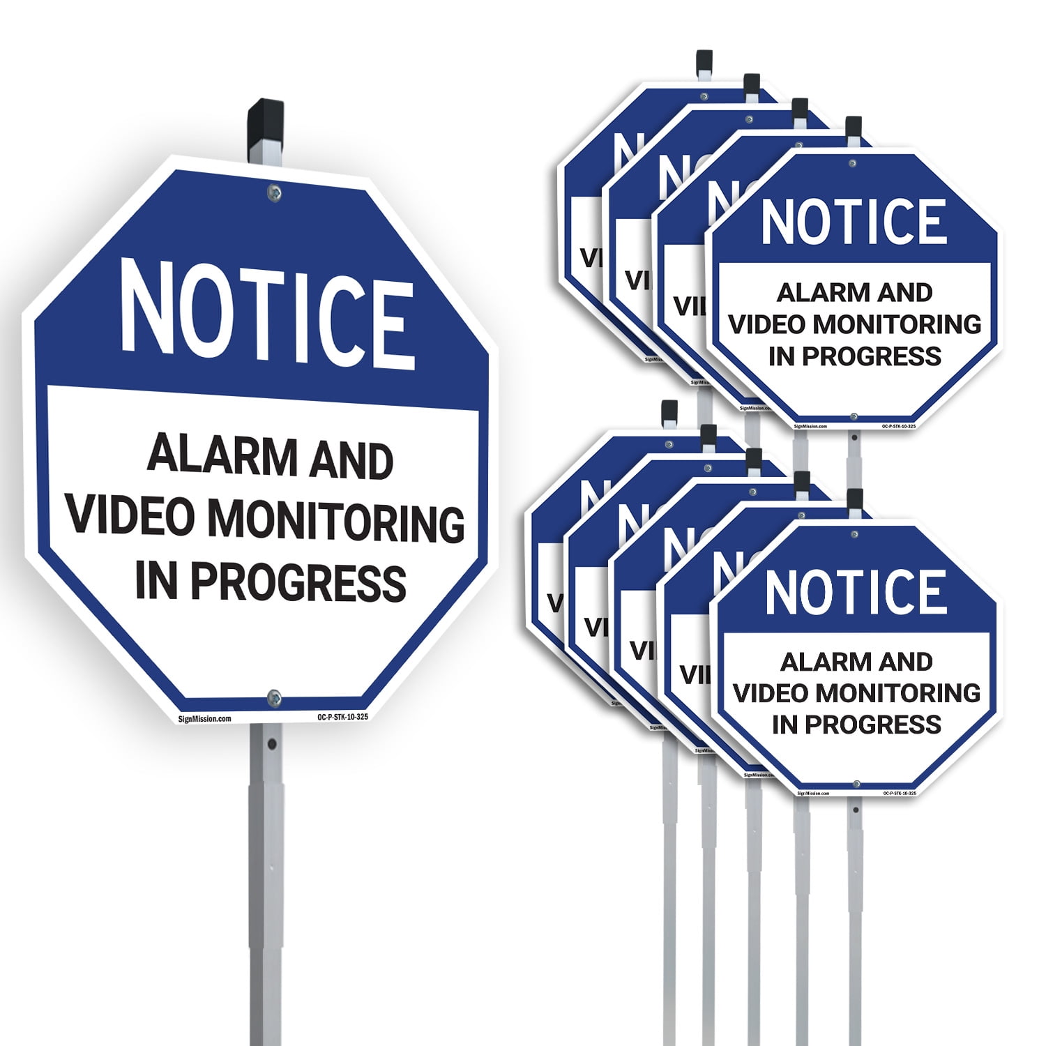 Notice Alarm and Video Monitoring in Progress (10 Pack) 10 inch X 10 ...