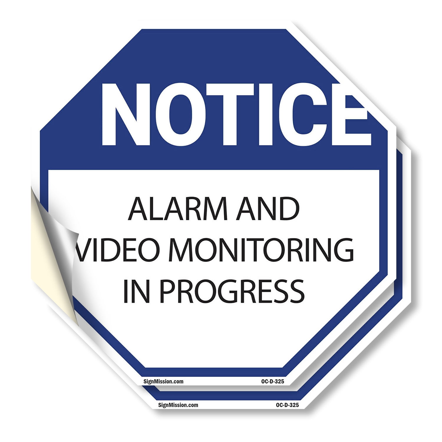 Notice Alarm and Video Monitoring in Progress (2 Pack) 6 inch X 6 inch ...