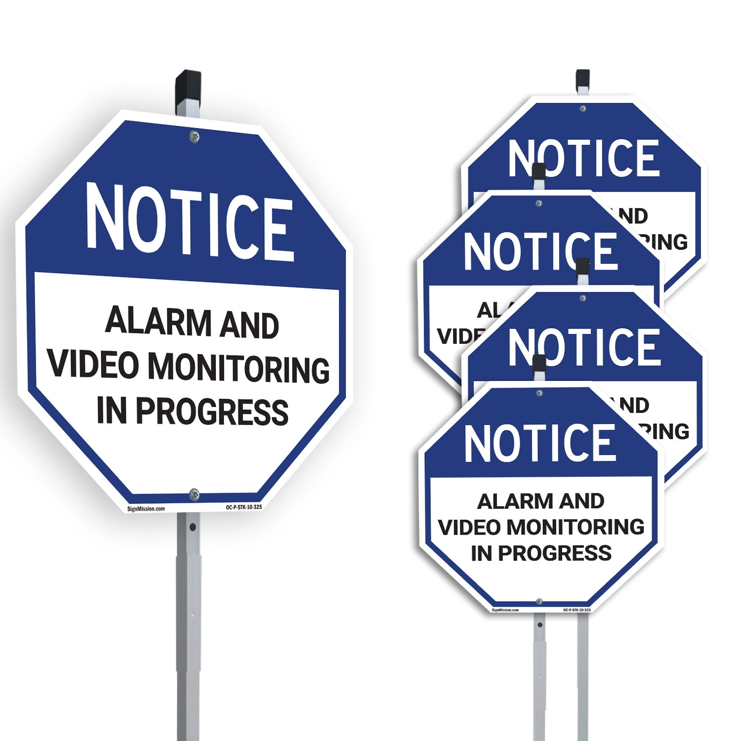 Notice Alarm and Video Monitoring in Progress (5 Pack) 10 inch X 10 ...