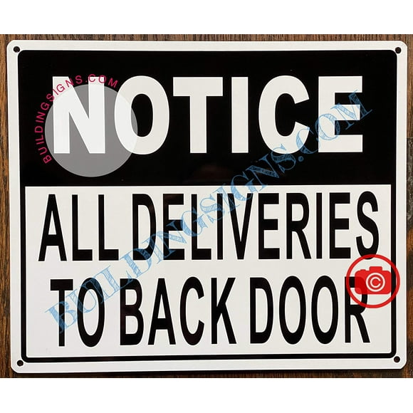 Deliveries Rear Sign