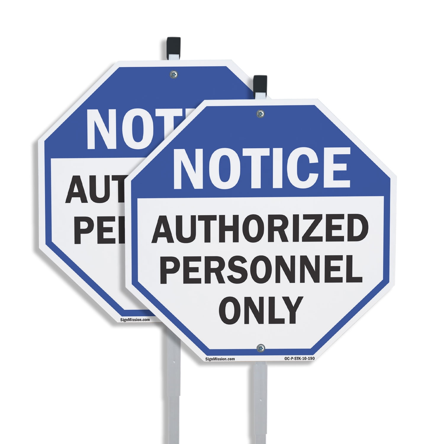 Notice Authorized Personnel Only (2 Pack) 10 inch X 10 inch Octagon ...