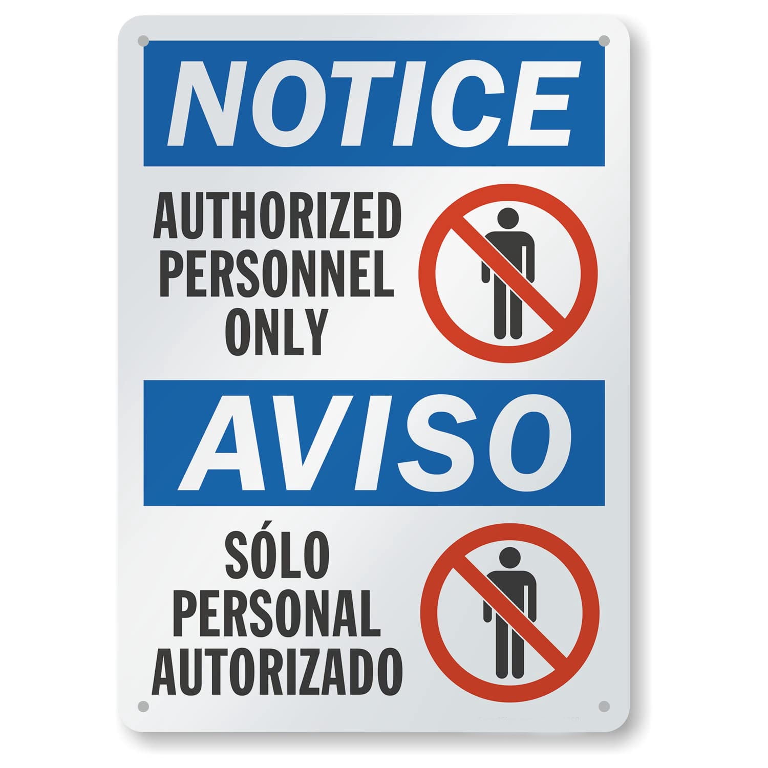 Notice Authorized Personnel Only Retro Metal Tin Sign Wall Decor ...