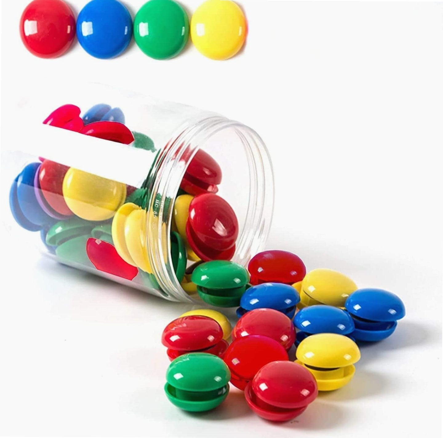 Notice Board/Planning Magnets, 80 Pack 20 mm Round Plastic Covered ...