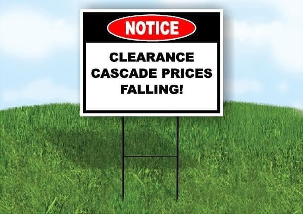 Notice Clearance Cascade Prices Falling! Single Sided 18 in x 24 in ...