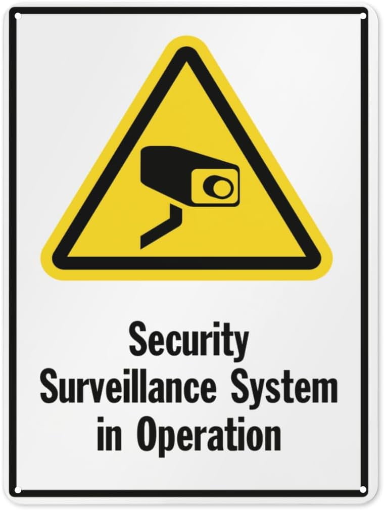 Notice Danger Safety sign,Video Surveillance Sign Security Surveillance ...