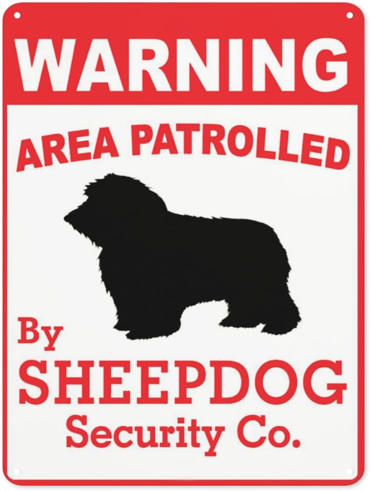 Notice Danger Safety sign,Warning Area Patrolled By Sheep Dog Security ...