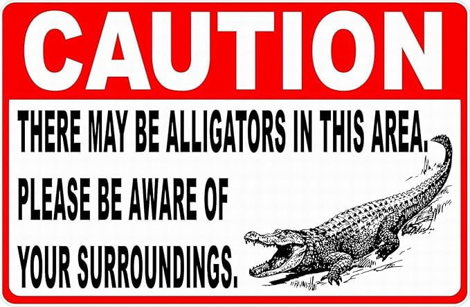 Notice Danger Warning 8x12 Tin Sign Decor Caution There May Be ...