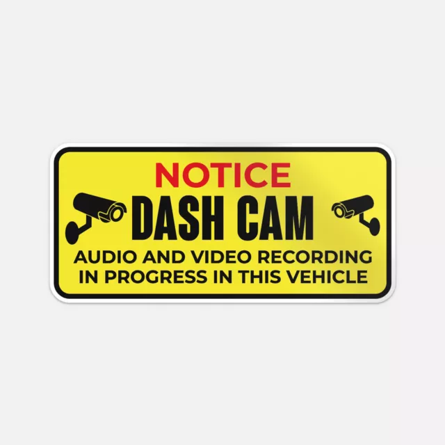 Notice Dash Cam Sticker Phone Decal Water Bottle Stickers Car Decals ...
