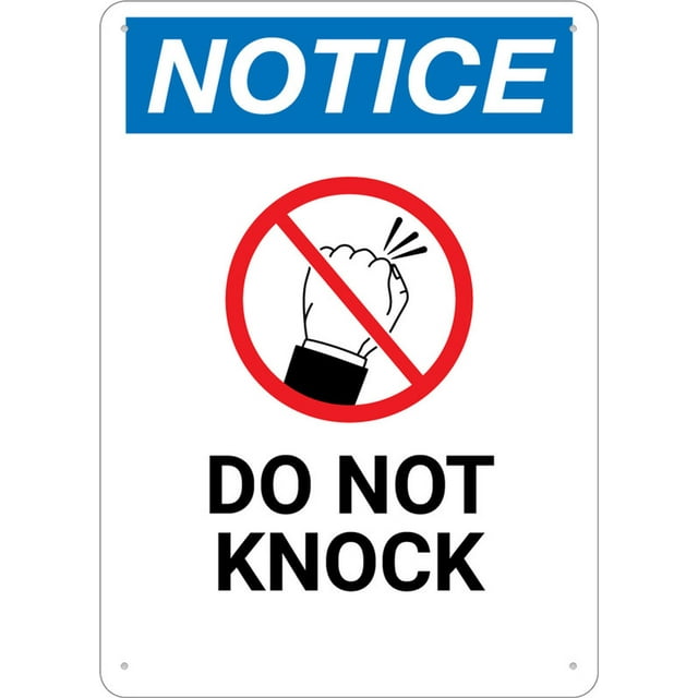 Notice Do Not Knock Sign For House Door Office Business Yard,Metal ...