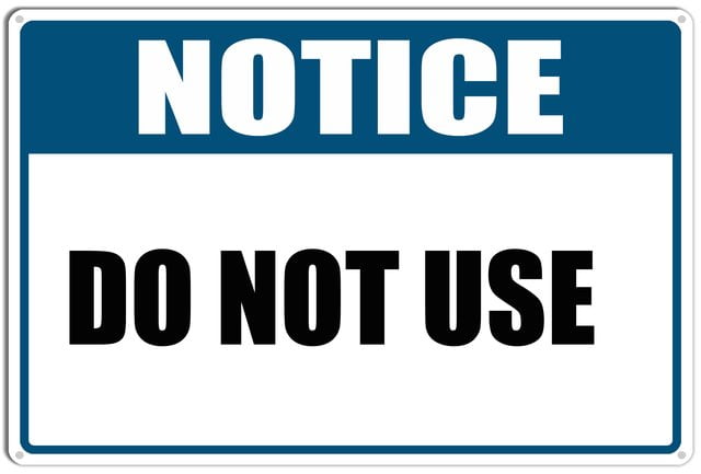 Notice Do Not Use Easy Mounting Aluminum Yard Office Sign Outdoor ...