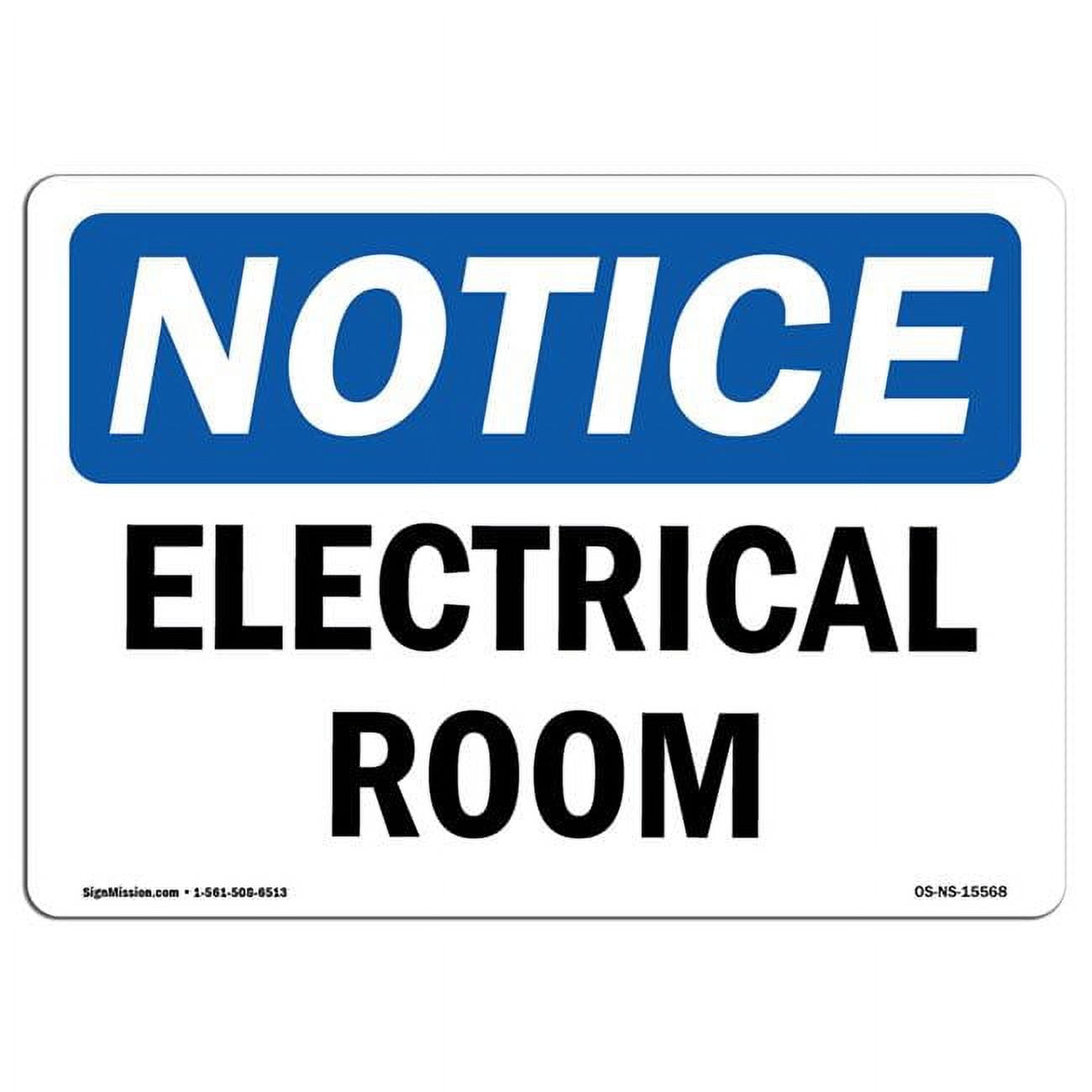 Notice Electrical Room OSHA Decal Sign - Walmart.com