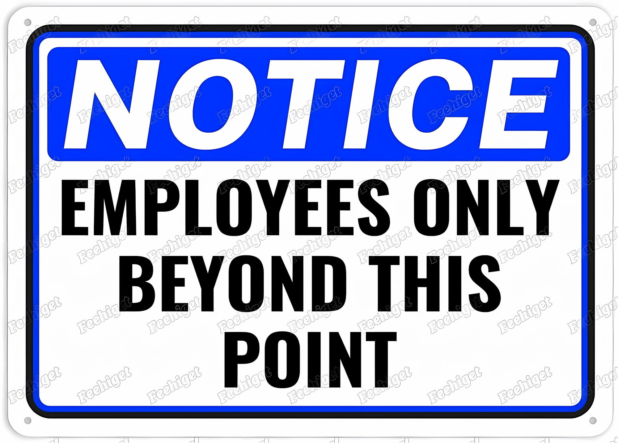 Notice Employees Only Beyond This Point Retro Aluminum Sign - 12×8 ...