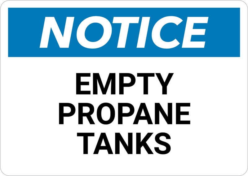 Notice Empty Propane Tanks Retro Vintage Sign Home Bar Pub Kitchen ...