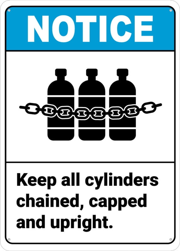 Notice Keep Cylinders Chained Capped Upright Chained Cylinders Icon ...