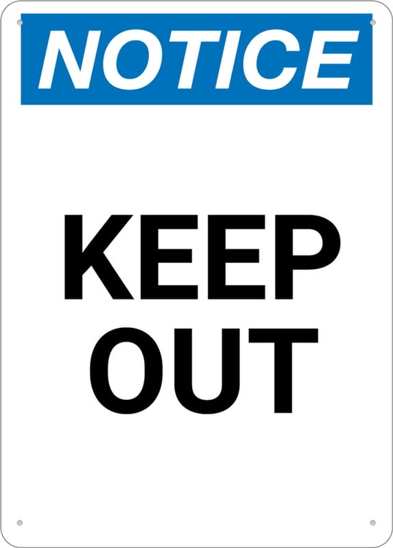 Notice Keep Out Portrait Sign For Home 12X8 Inch Rust Free Aluminum,Uv ...