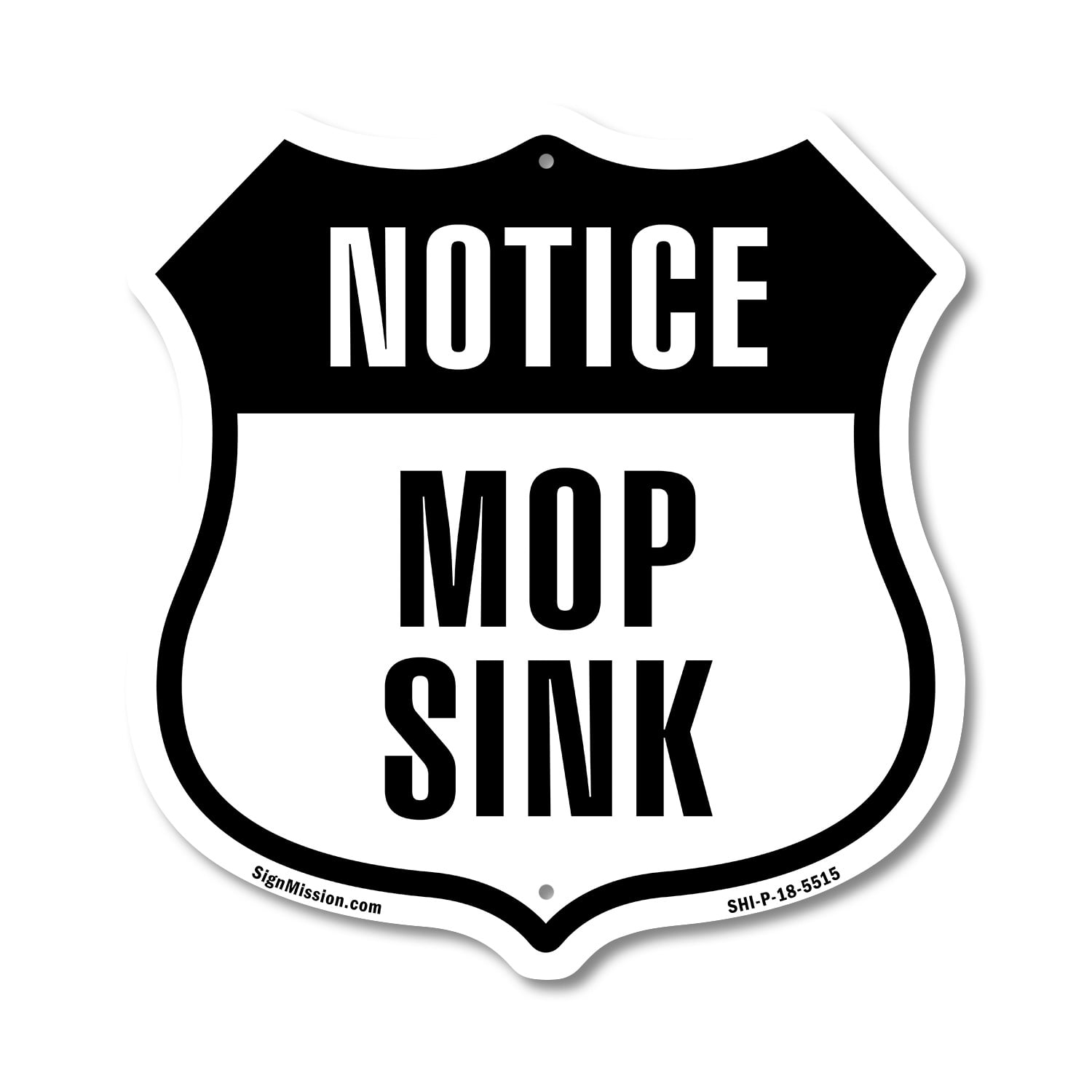 Notice Mop Sink (2 Pack) 18 inch X 18 inch Shield Shaped Commercial ...
