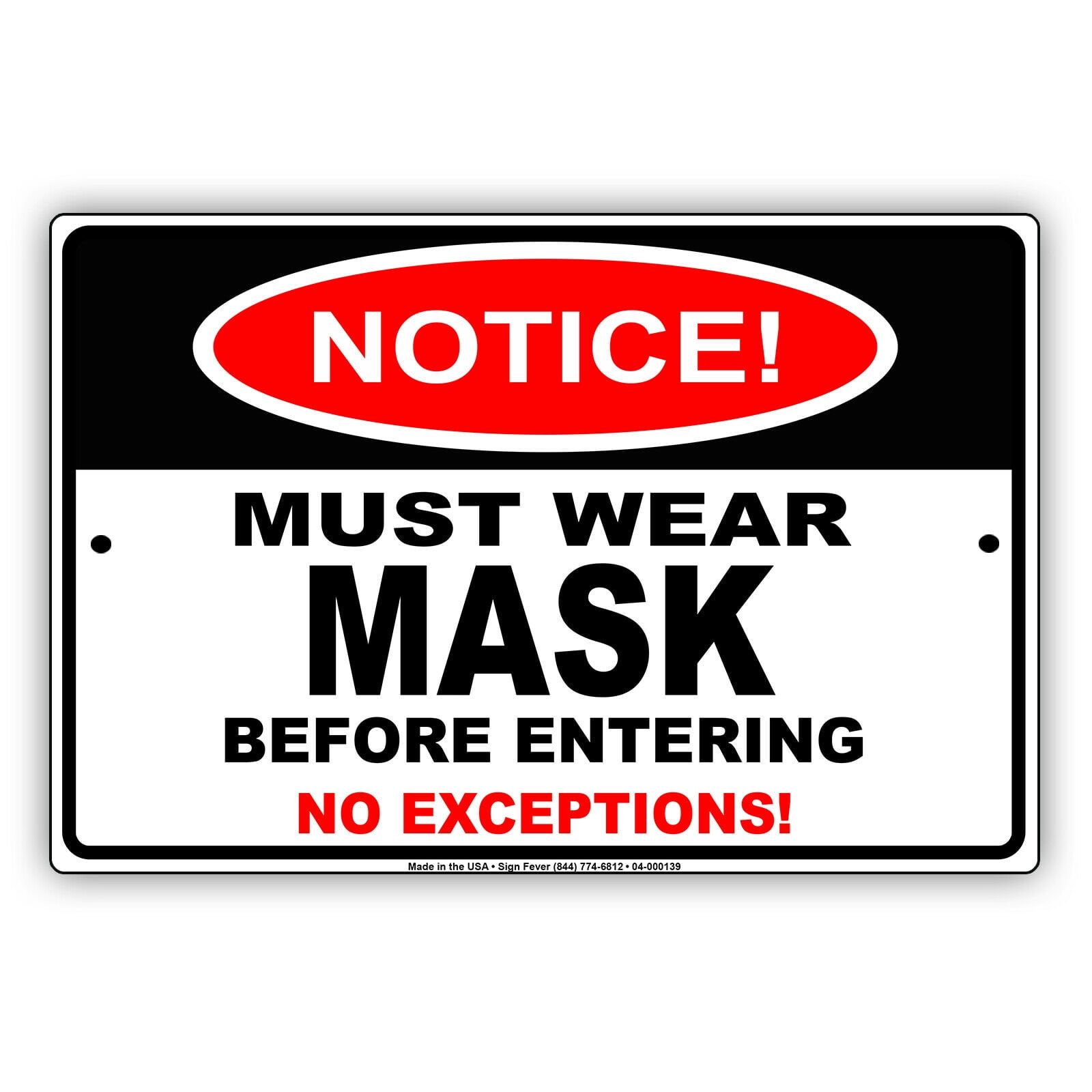Notice Must Wear Mask Before Entering For Door Or Window Protection ...