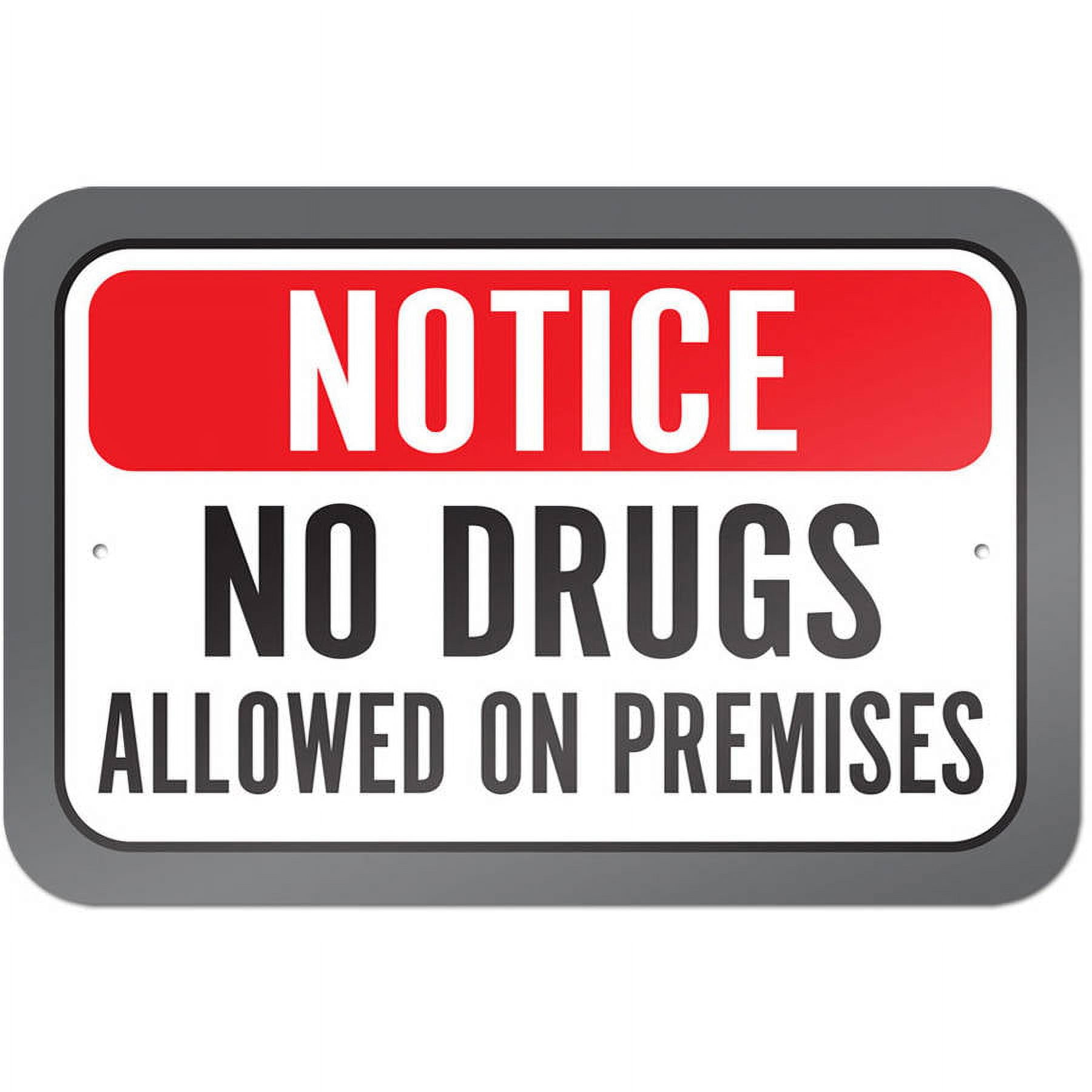 Notice No Drugs Allowed On Premises Sign - Walmart.com