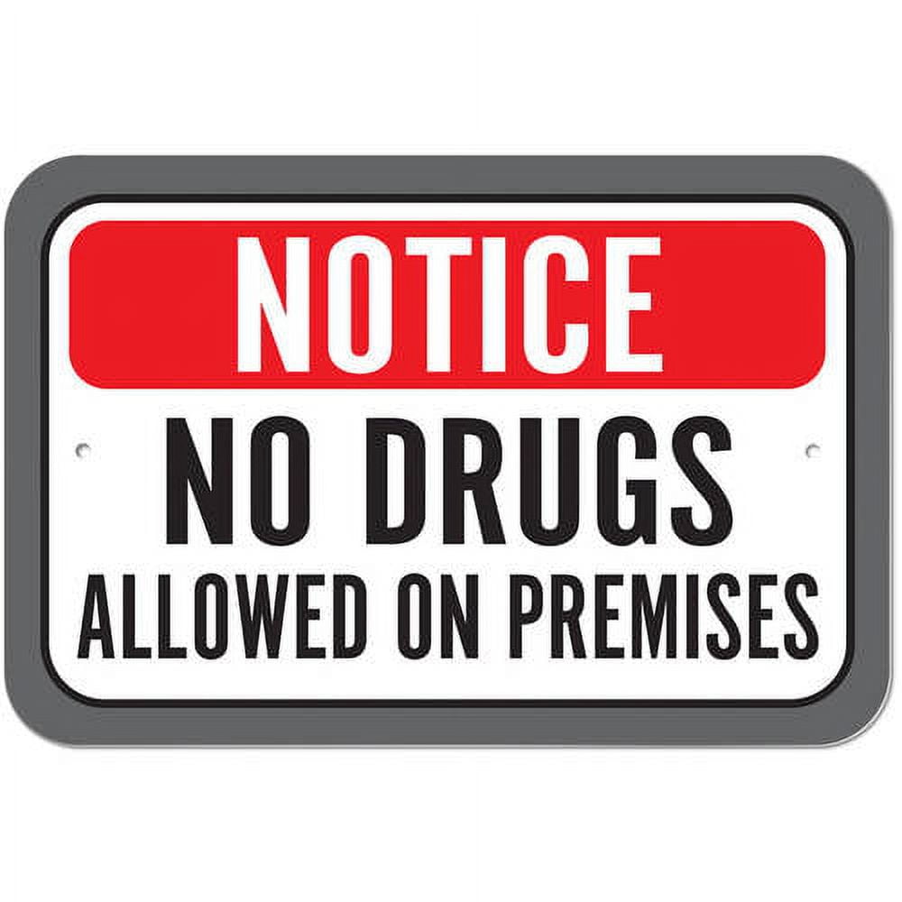 Notice No Drugs Allowed On Premises Sign - Walmart.com