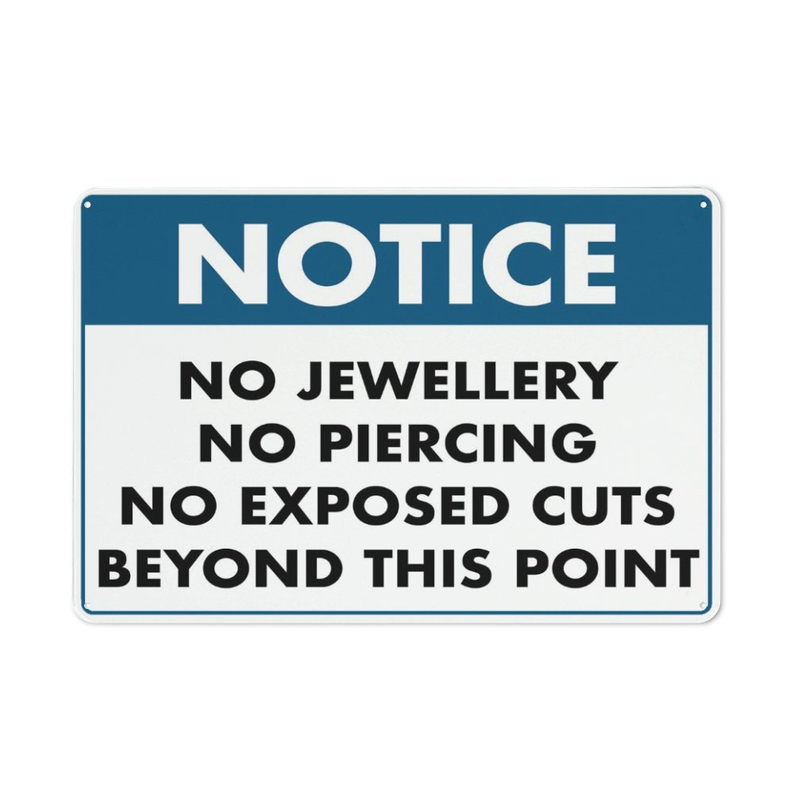 Notice No Jewellery Sign Outdoor Metal Sign - 12 X 8 Metal Signs For ...