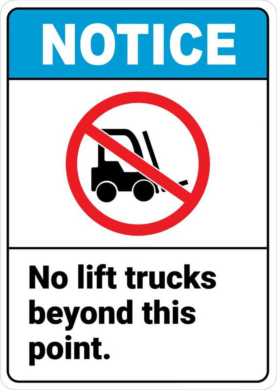 Notice No Lift Trucks Beyond Point Retro Metal Tin Signs 12X8 Inch For ...