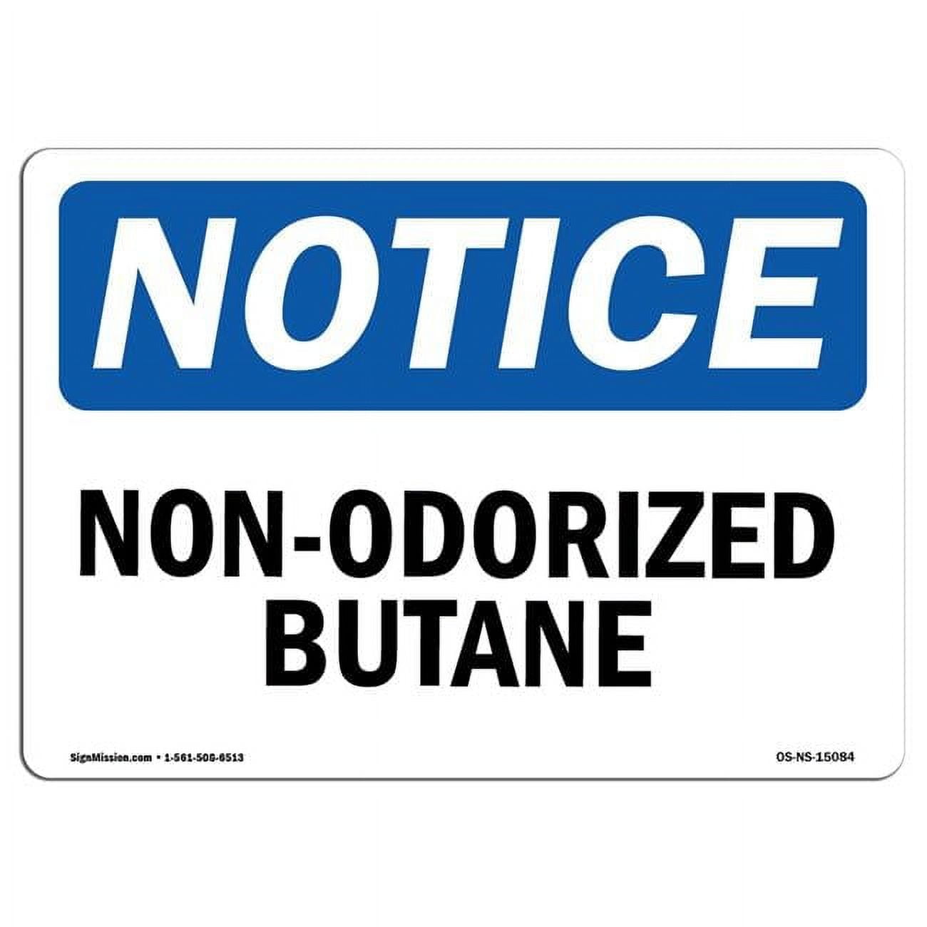 Notice Non-Odorized Butane OSHA Decal Sign - Walmart.com