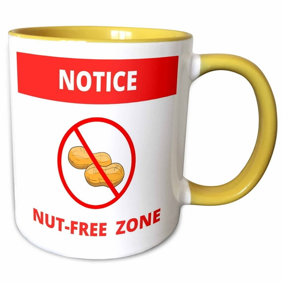 3drose, Notice Nut Free Zone Warning Sign - No Nuts or Peanuts Allowed ...