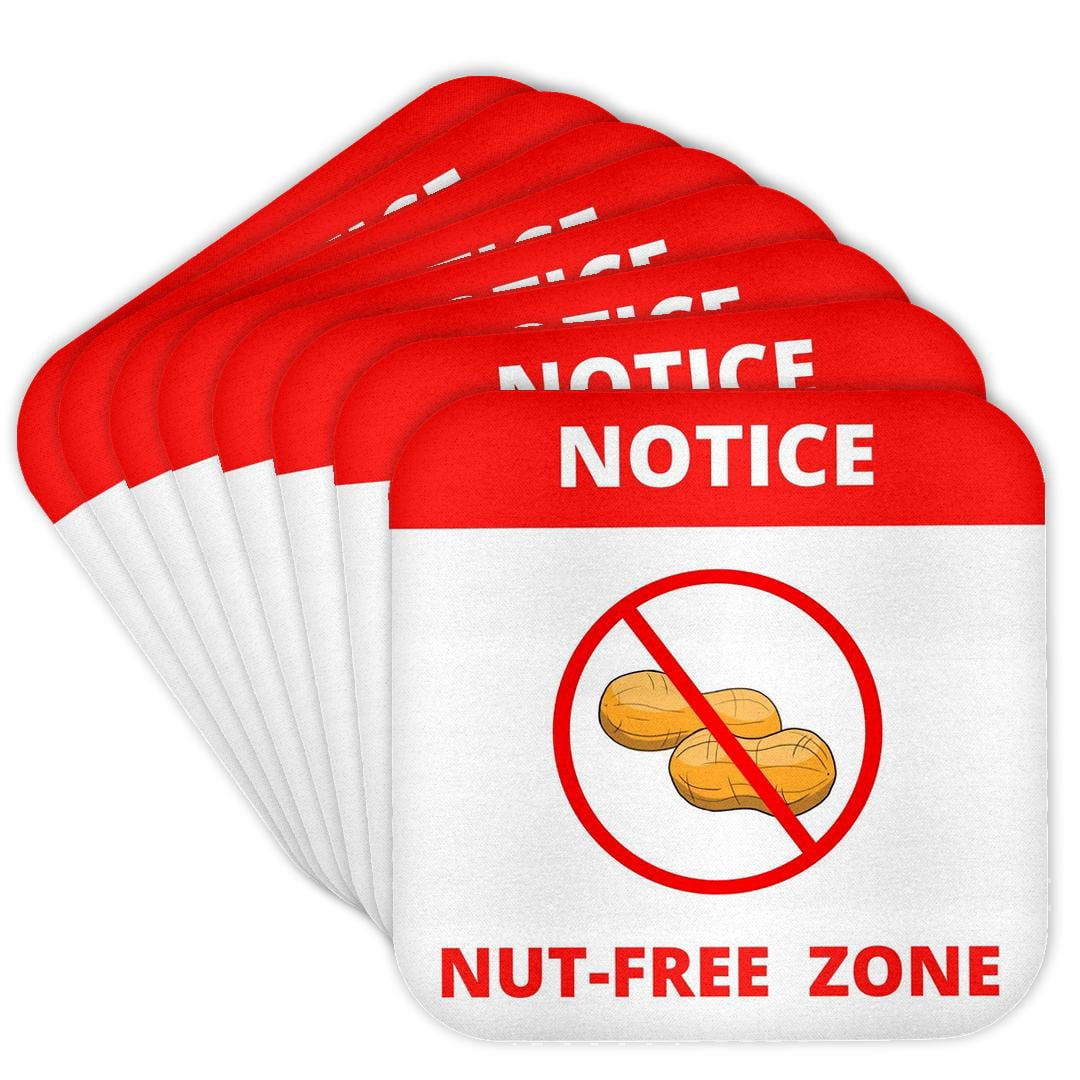 3drose, Notice Nut Free Zone Warning Sign - No Nuts or Peanuts Allowed ...
