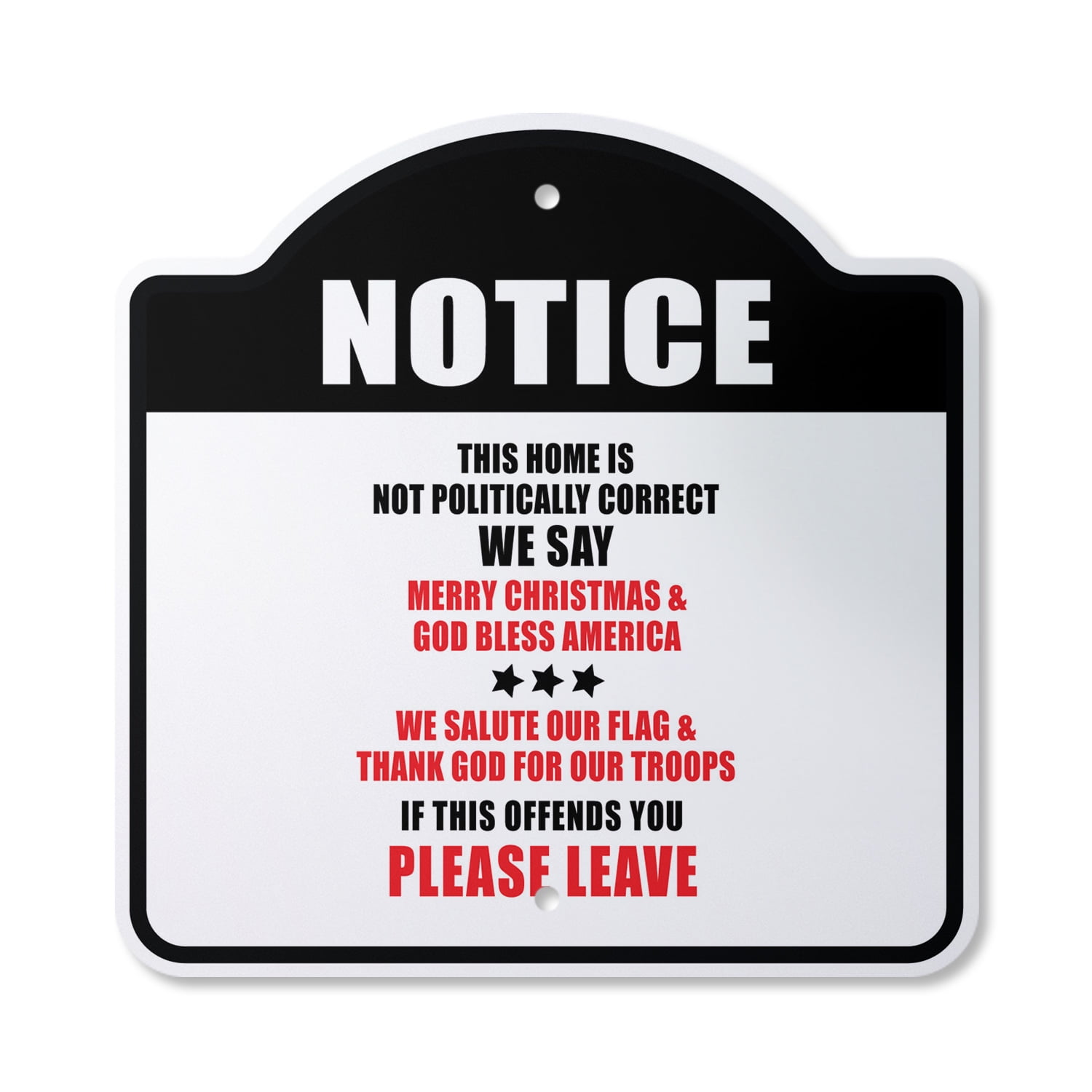 Notice Please Leave 12" X 12" Sign | Indoor/Outdoor Plastic ...