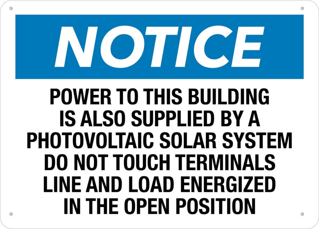 Notice Power To This Building Is Also Supplied By A Photovoltaic Solar ...