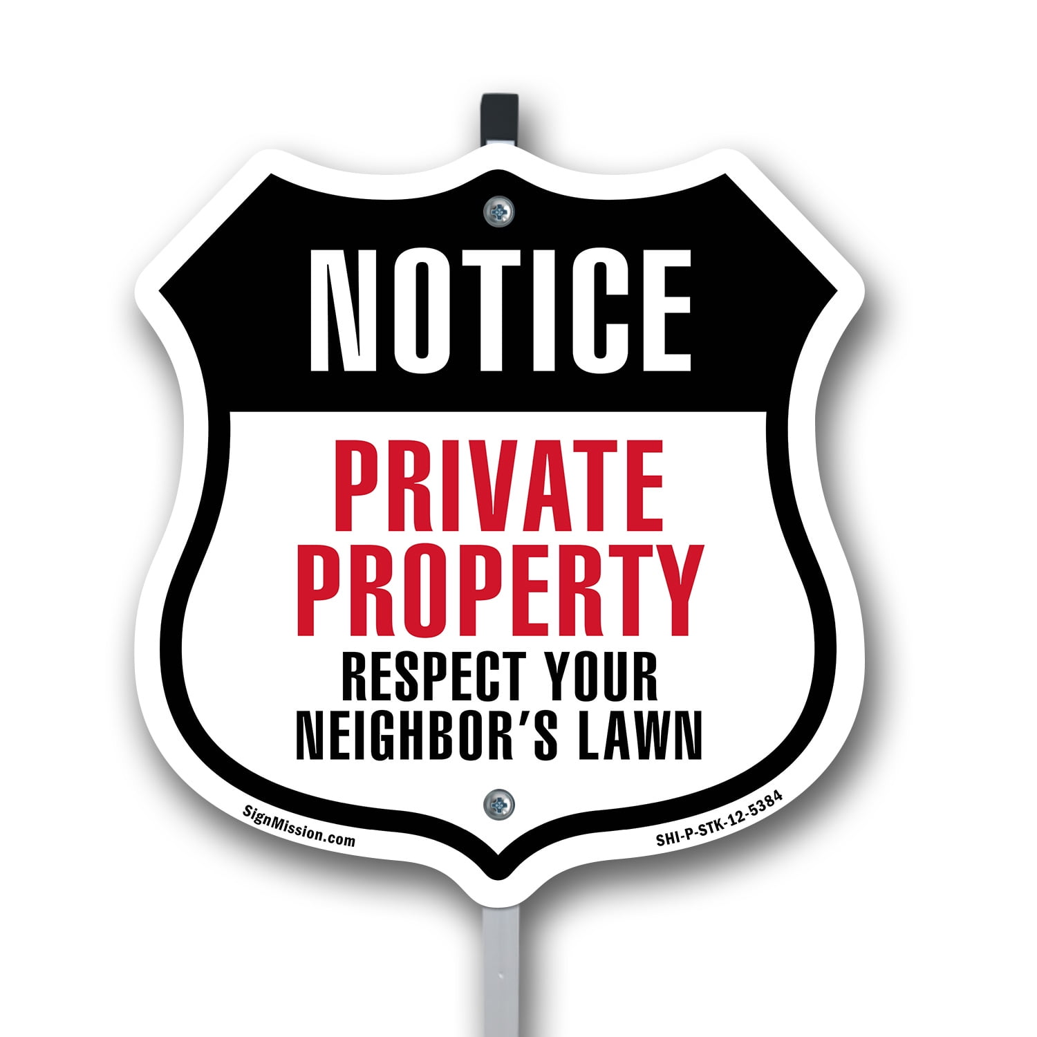 Notice Private Property Respect Your Neighbor's Lawn 12 inch X 12 inch ...