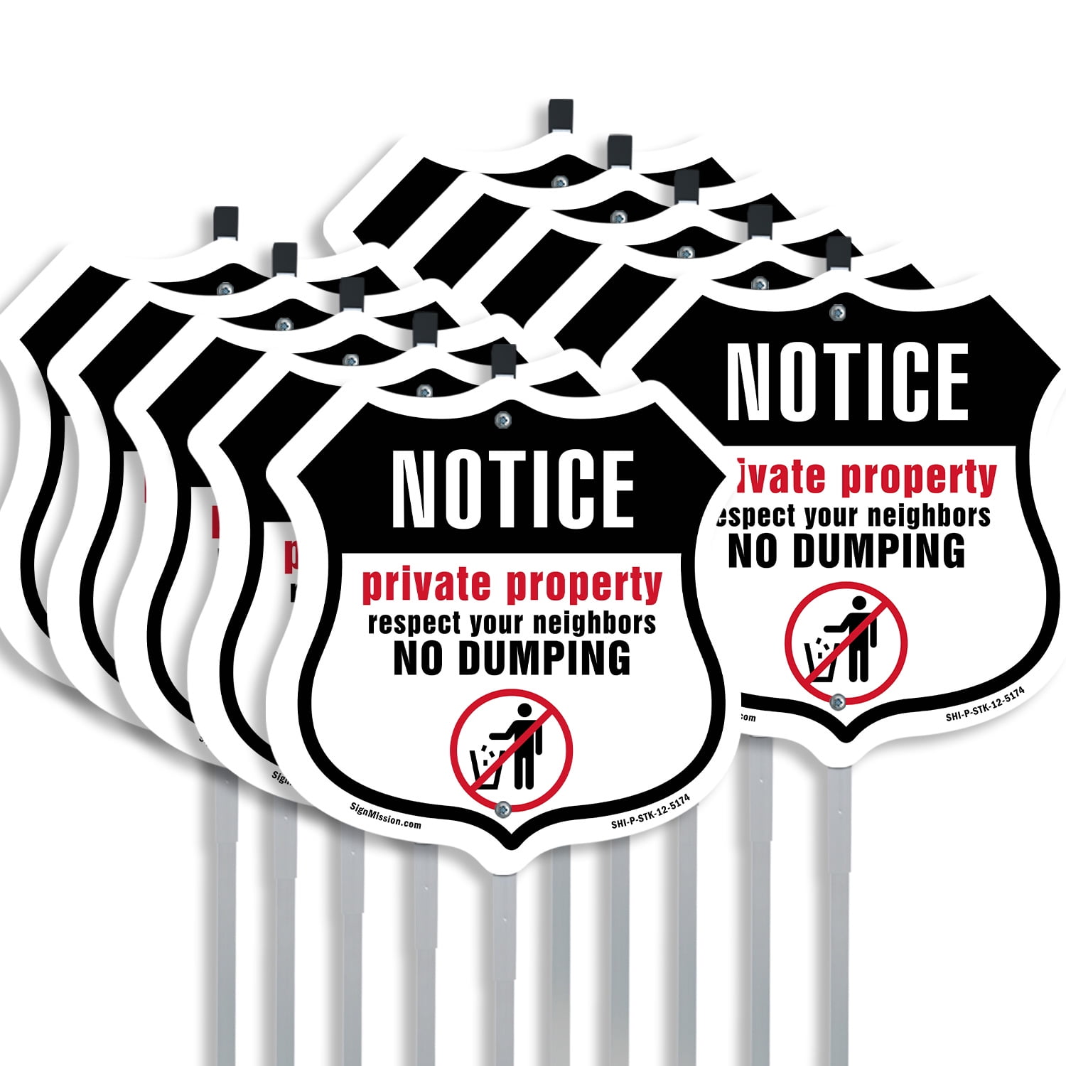 Notice Private Property Respect Your Neighbors No Dumping (10 Pack) 12 ...