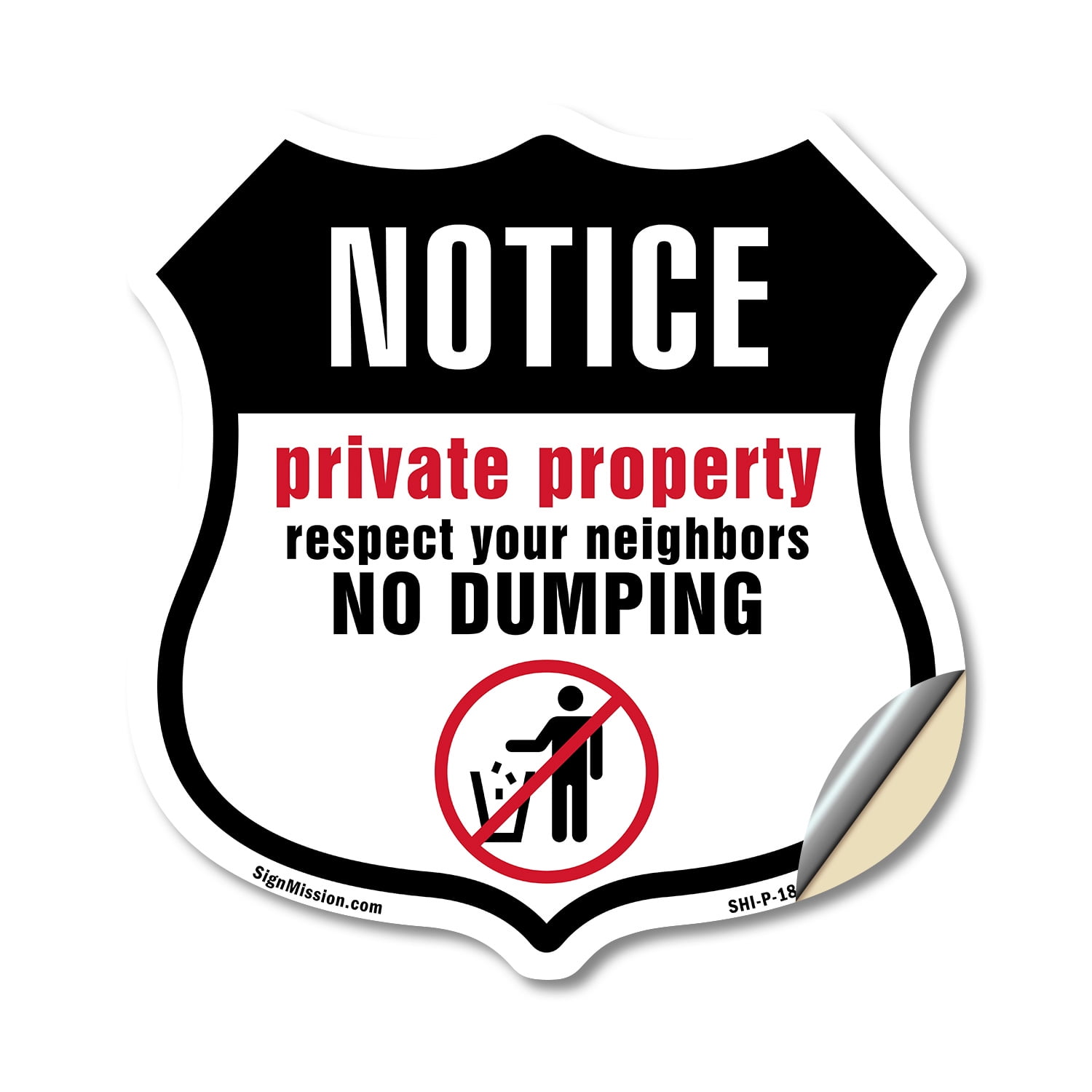 Notice Private Property Respect Your Neighbors No Dumping (2 Pack) 12 ...
