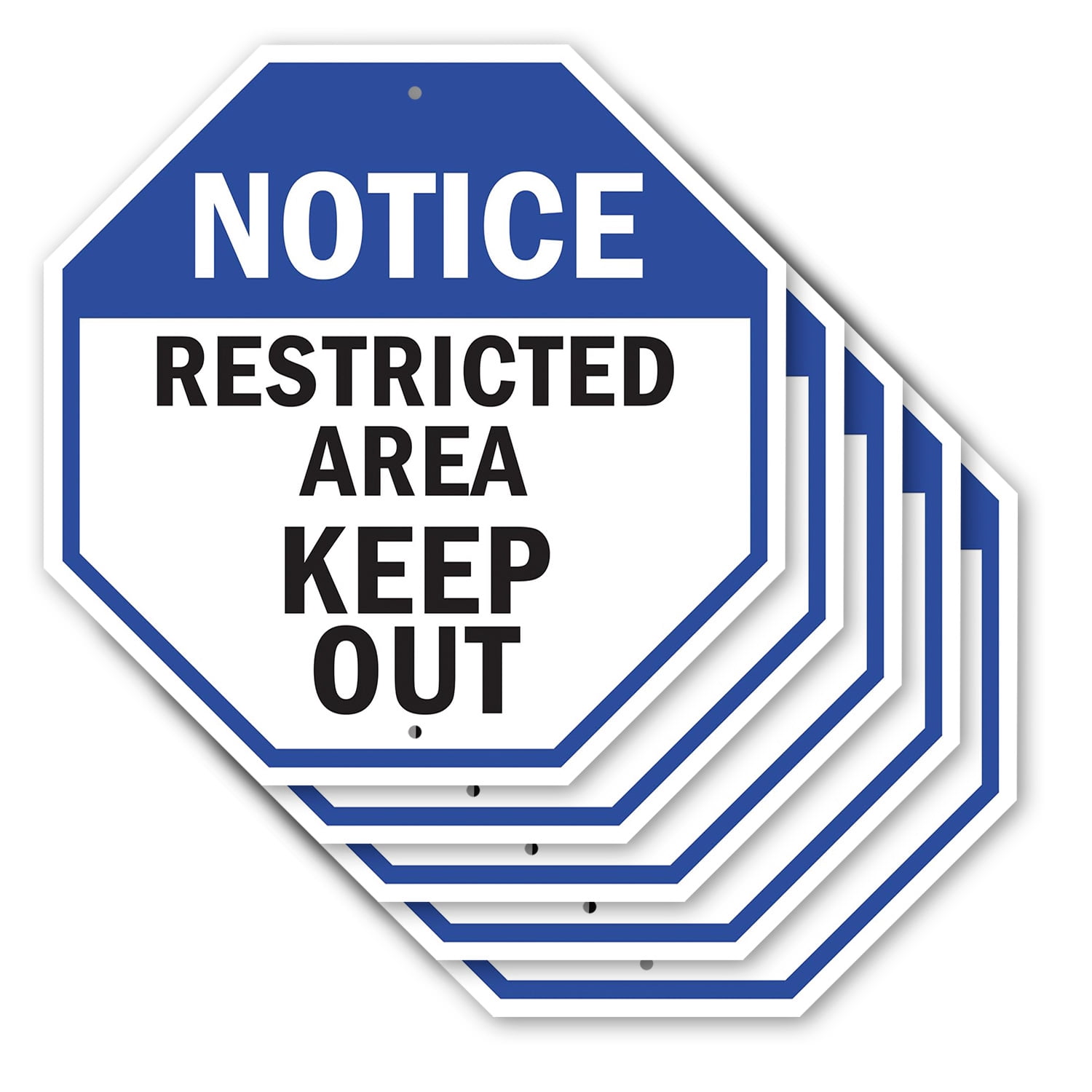 Notice Restricted Area Keep Out Octagon Sign Weather Resistant Made in ...