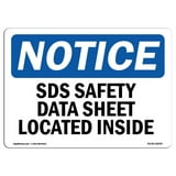 Notice SDS Safety Data Sheet Located Inside OSHA Decal Sign - Walmart.com