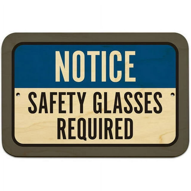 Notice Safety Glasses Required Sign - Walmart.com