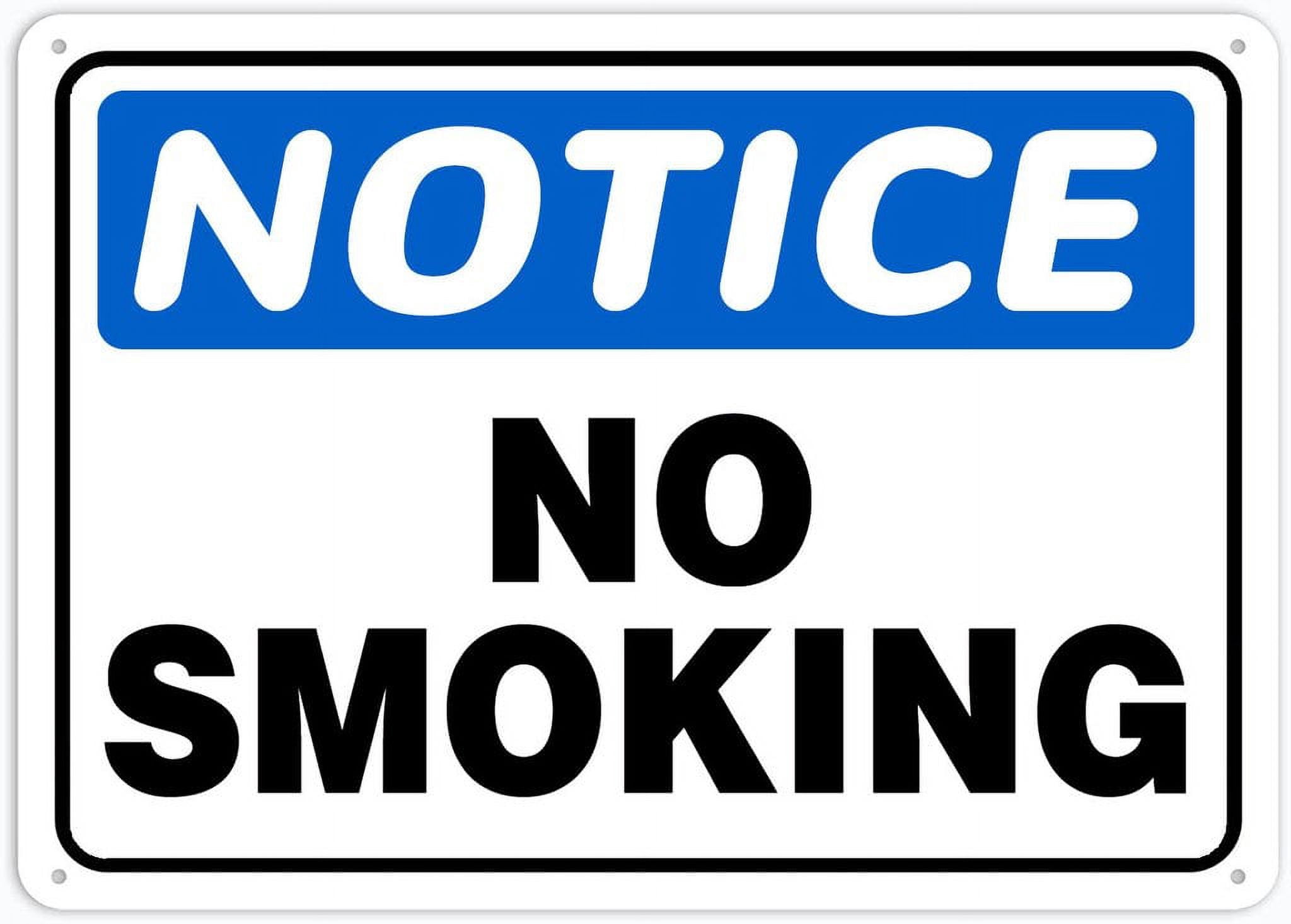 Notice Smoking Control Sign No Smoking 12 X 8 Inches Rust Free Aluminum ...