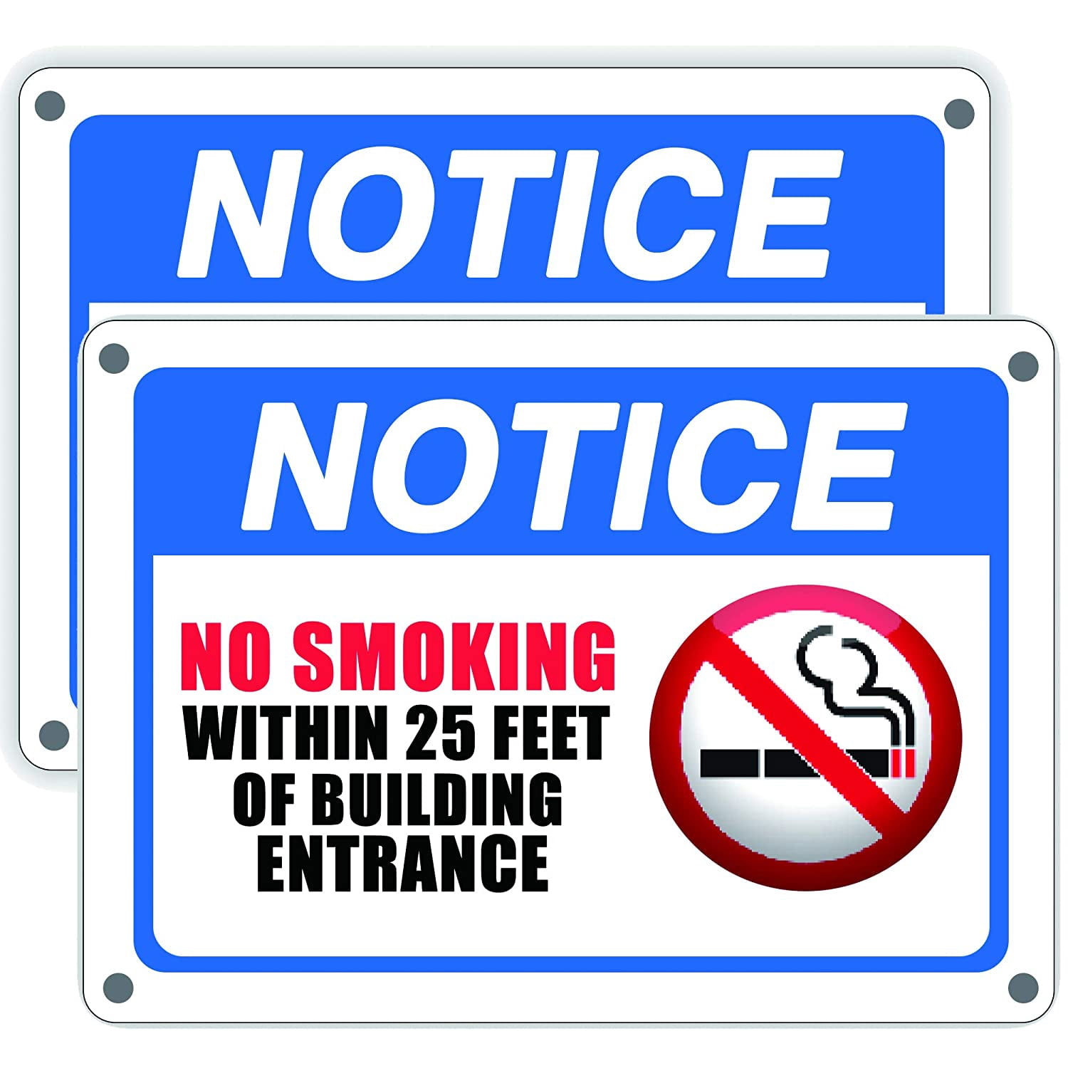 "Notice No Smoking Within 25 Feet of Building Entrance" Sign 7" X 10 ...