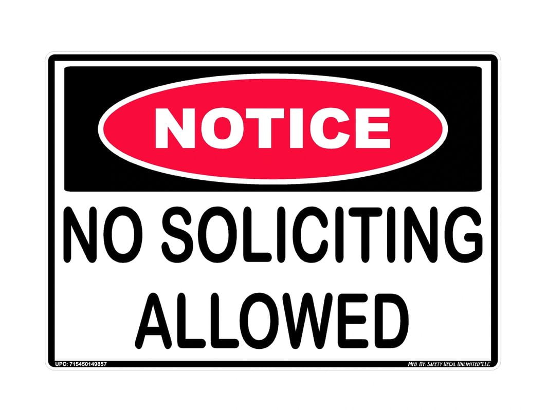 Notice No Soliciting Private Property Do Not Knock Animal Gun ...