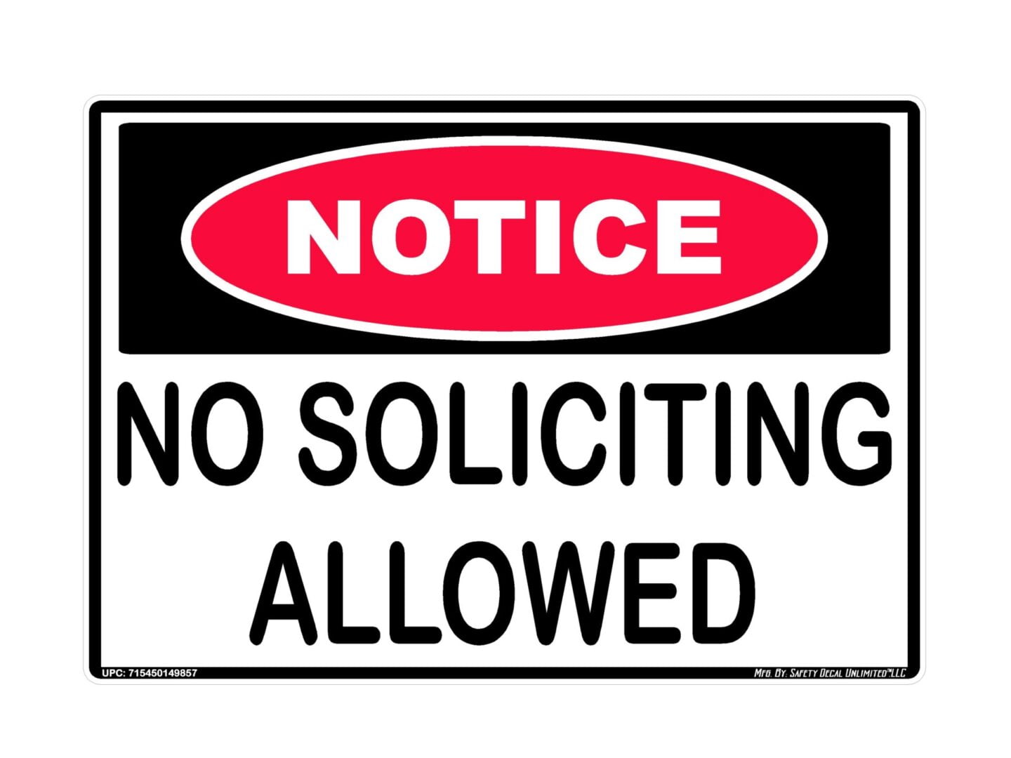 Notice No Soliciting Private Property Do Not Knock Animal Gun ...