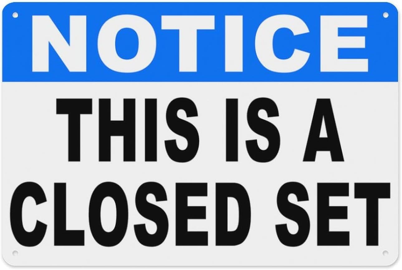 Notice This is A Closed Set Sign 8"x12" - Aluminum Tin Warning for Home ...