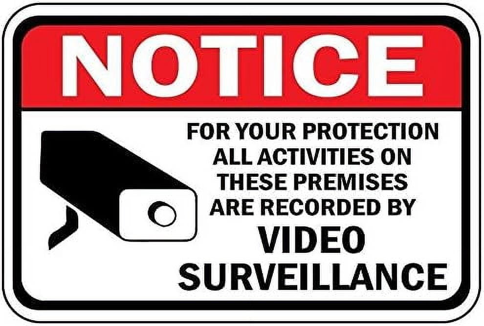 Notice Tin Sign Notice For your protection, all activities Funny Sign Decoration Home Road ...