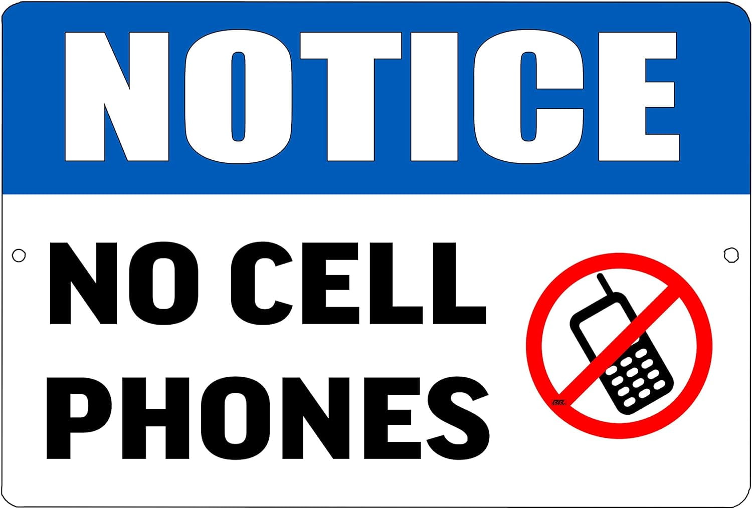 Notice Warning No Cell Phone Allowed Metal Tin Sign Business Retail ...