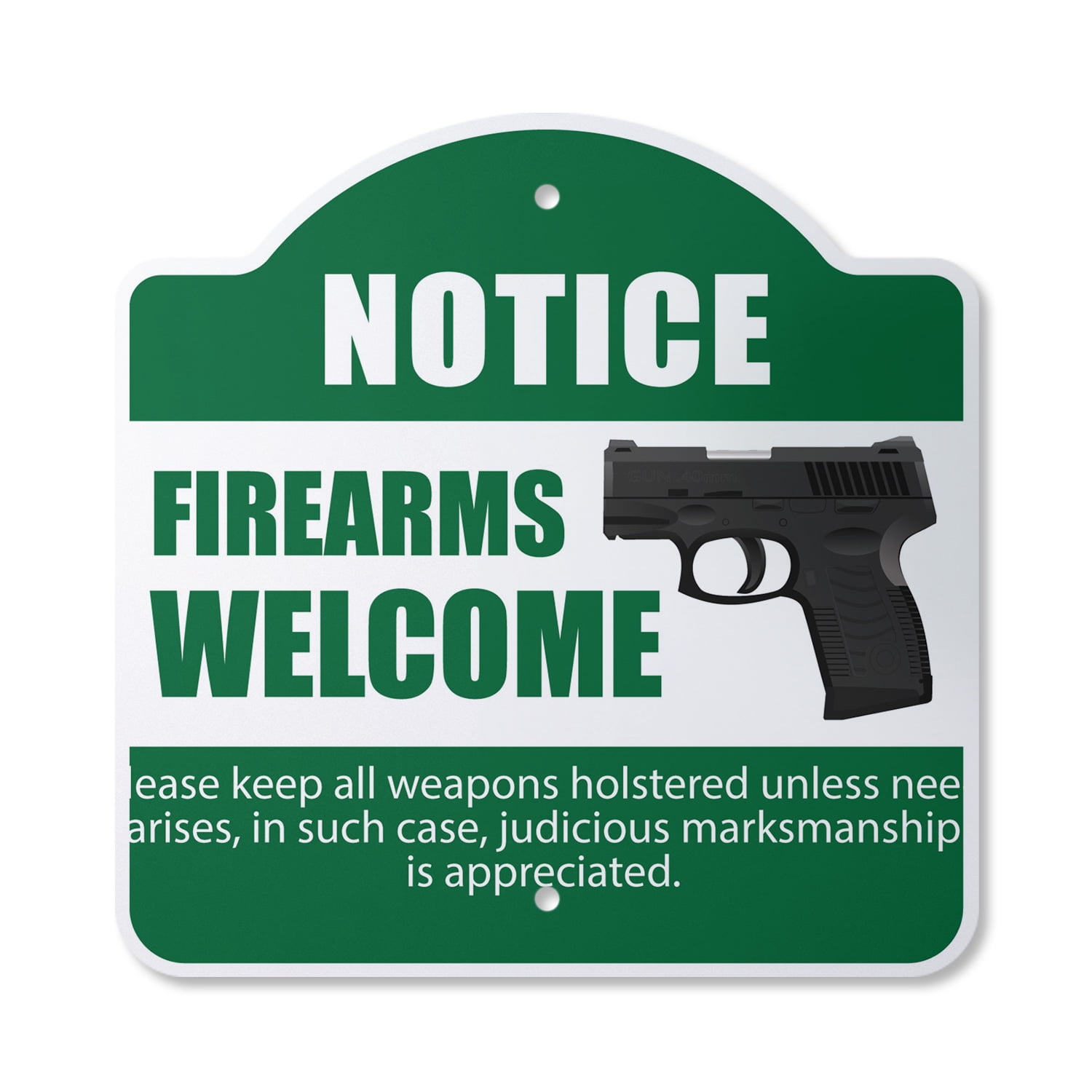 Notice Welcome 12" X 12" Sign | Indoor/Outdoor Plastic | SignMission ...