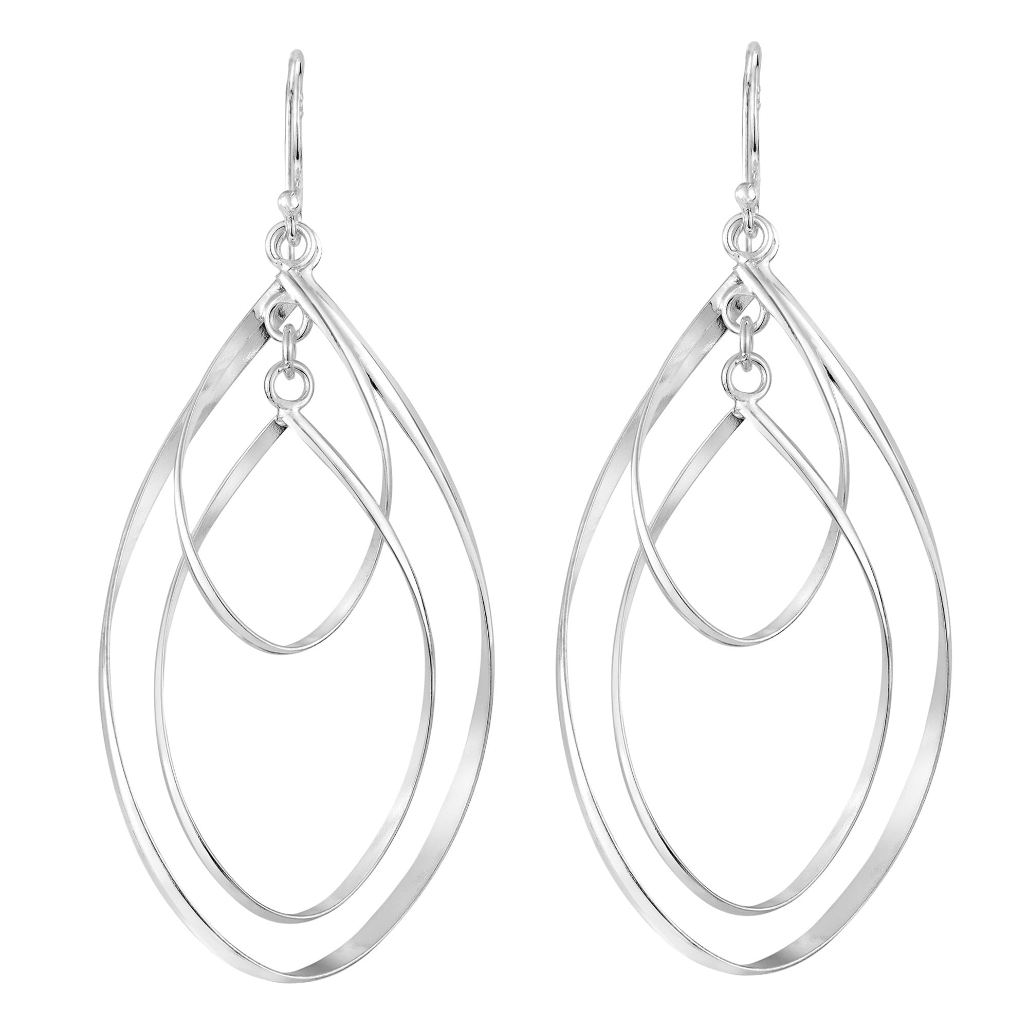 Noticeable Infinity Twist Teardrop Mobile Sterling Silver Dangle ...