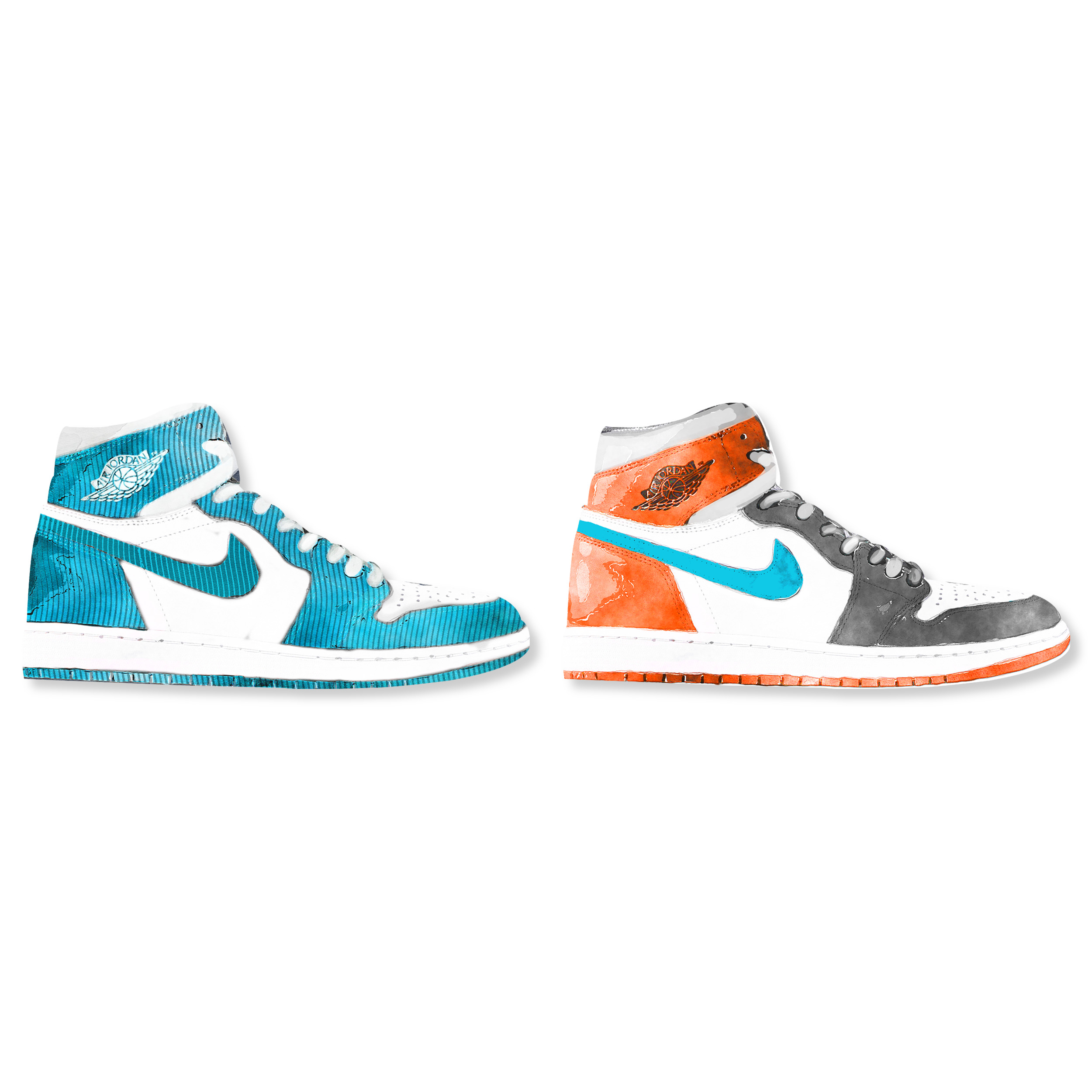 Notoriart Classic Sneaker Shape Set Acrylic Wall Art Die-Cut, 19" x 10. ...