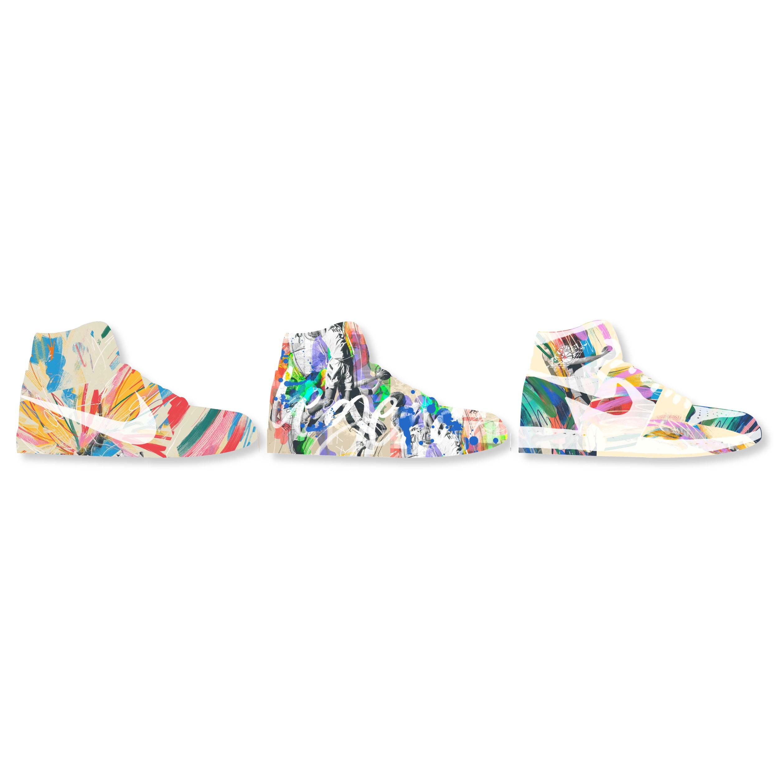 Notoriart Icon Abstract Sneaker Set Acrylic Wall Art Die-Cut, 19" x 10. ...