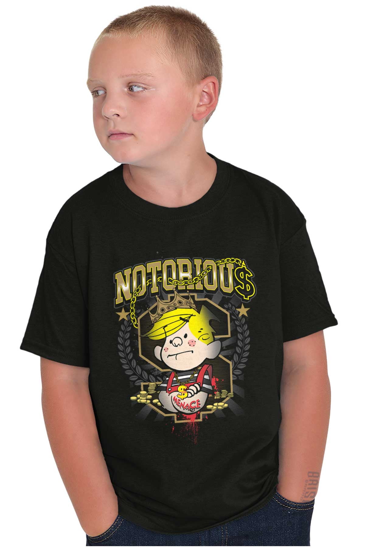Notorious Dennis The Menace Joke Boys Kids T Shirt Tees Tops Teen ...