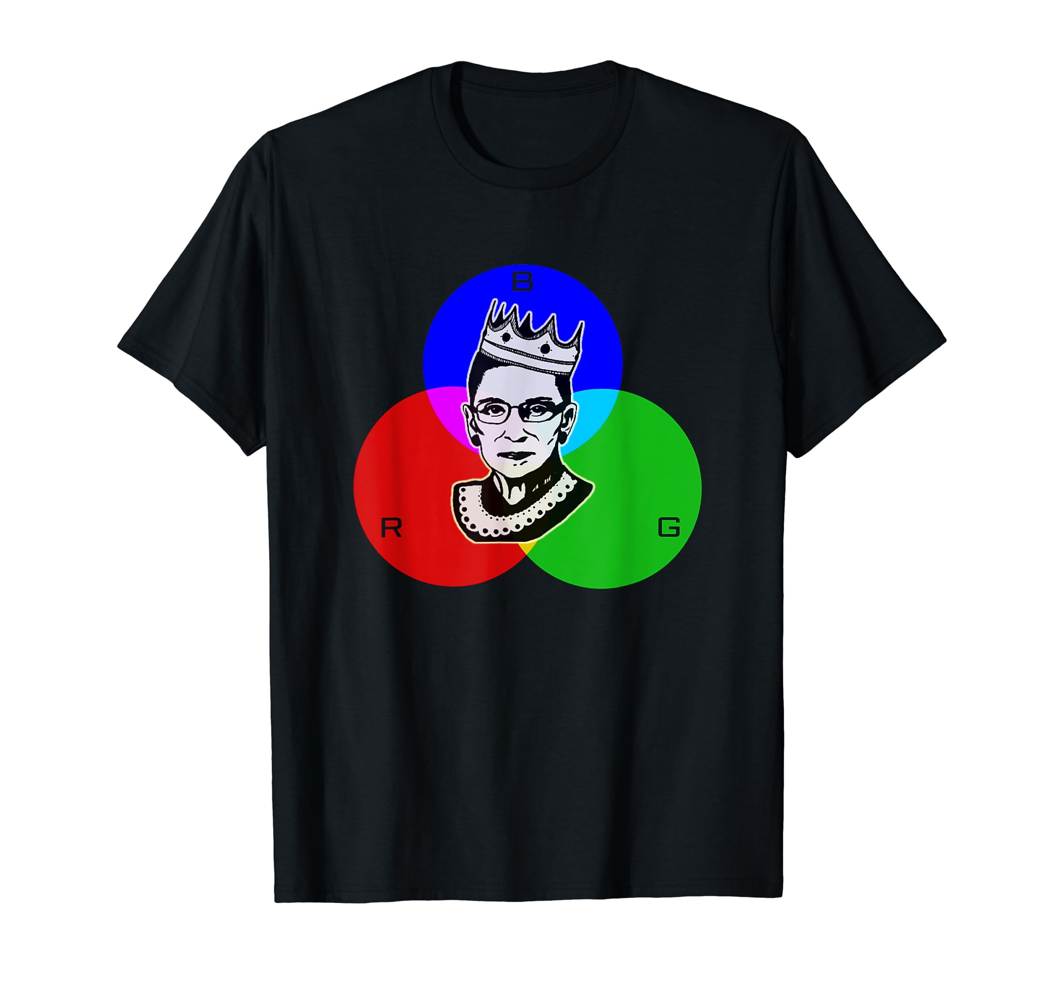 Notorious RBG RGB Red Blue Green Ruth Bader Ginsburg T-Shirt - Walmart.com