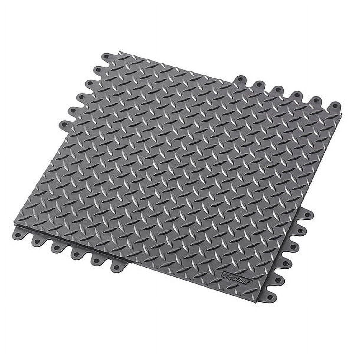 Notrax Interlocking Antifatigue Mat Tile, 18 in W x Rubber, Black ...